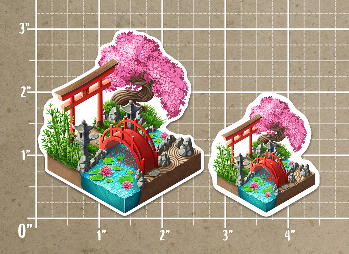 Japanese Zen Garden Vinyl Sticker – TeaToucan