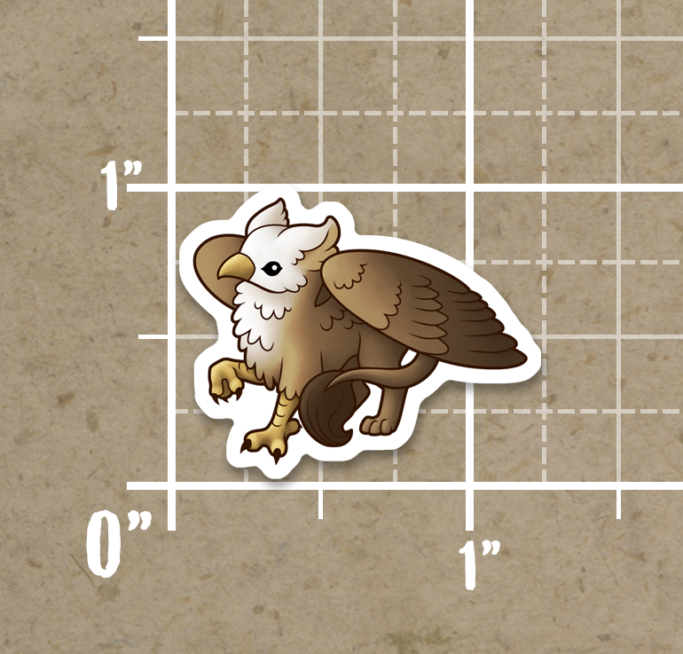 Vinyl sticker - Tiny Gryphon - 1" x 1.25" – TeaToucan